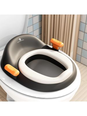 Buy StarAndDaisy Unisex Plastic Solid/Plain Black Potty Seat Online