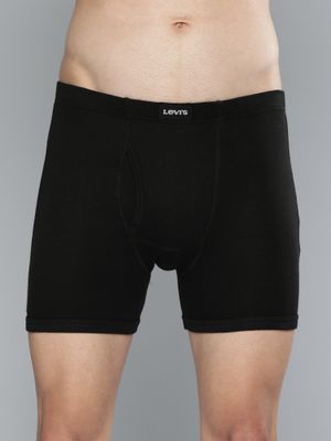 Buy Levi's Men Cotton Solid Long Comfort Boxer Brief With Inner Elastic ...