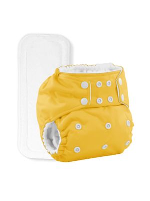 Buy Moms Home Reusable Cotton Pocket Diapers with Inserts Yellow Online