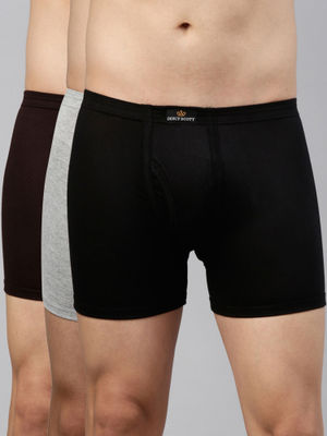 Buy Dixcy Scott Mens Legend Trunk Regular Fit Solid Innerwear (pack Of ...