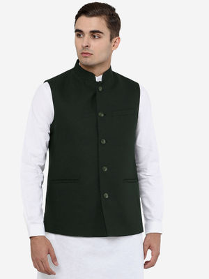 Buy JadeBlue Mens Solid Black Terry Wool Regular Fit Modi Jacket Online
