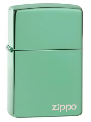 Buy Zippo Classic High Polish Green Logo Windproof Pocket Lighter Online