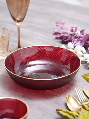 Buy Pure Home + Living Ruby Red Fizz Serving Bowl Online