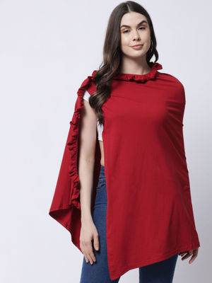 The Vanca Tops : Buy The Vanca Red Solid Top Online | Nykaa Fashion.