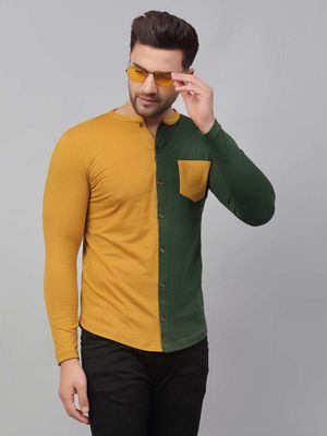 RIGO T-Shirts : Buy RIGO Men Mustard Bottle Green Color Block Full ...