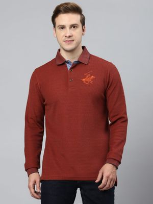 Buy Beverly Hills Polo Club Red Rough and Rugged Rugby Polo T-Shirt Online