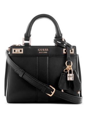 Buy Guess Black Solid Katey Mini Satchel Bag Online