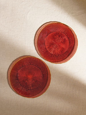 Pure Home + Living Dinnerware : Buy Pure Home + Living Red Radial Glass ...
