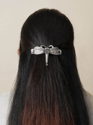 Buy Teejh Amyra Silver Lossy Hair Pin Online