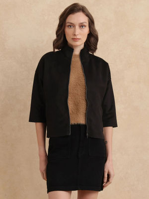 Buy RAREISM Vasu 2 Primary Black Boxy Jacket (XXS) Online