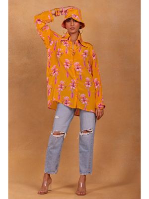 Masaba Shirts & Blouses : Buy Masaba Yellow Cherry Blossom Shirt Online ...