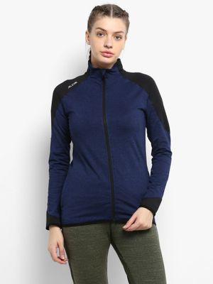 Buy Alcis Navy Blue Solid Track Jacket Online