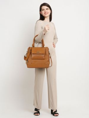 Buy Teakwood Women Leather mango Structured Handheld Bag Online