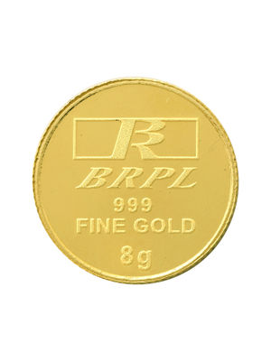 Buy Bangalore Refinery 8 Gram 24Kt 999 Purity Yellow Gold BRPL Coin Online
