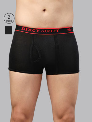 Buy Dixcy Scott Mens Trunk Snug Fit Solid Innerwear (pack Of 2) Online