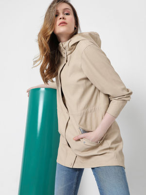 Buy VERO MODA Curve Women Beige Jacket Online