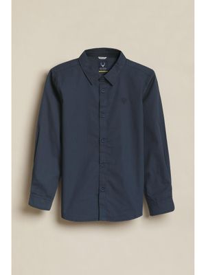 Buy Allen Solly Boys Navy Blue Solid Casual Shirt (2-3 Years) Online