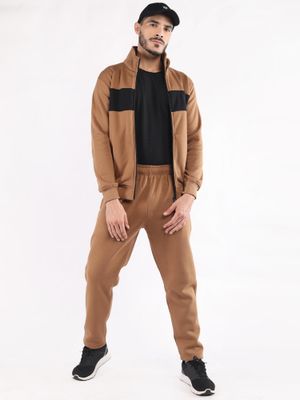 Buy CHKOKKO Men Brown Tracksuit (Set of 2) (3XL) Online