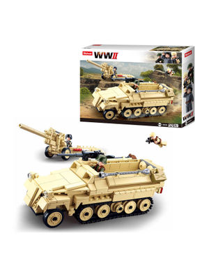 Buy Sluban WW2 Half Track Armoured Vehicle + Cannon Stem Toy Online