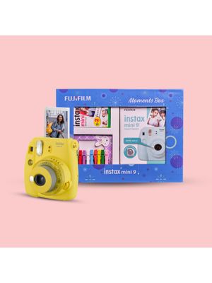 Buy Fujifilm Instax Mini 9 Instant Camera Moments Box -Clear Yellow Online