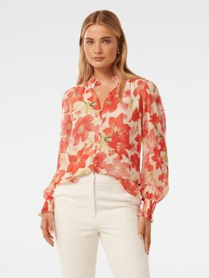 Buy Forever New Flora Fluted Pleat Blouse Online