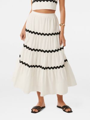 Buy Forever New Lissy Ric Rac Midi Skirt Online