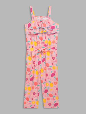 Buy Elle Kids Girls Pink Printed Jumpsuit Online