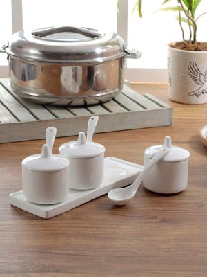 Buy CLAY CRAFT Fine Ceramic Solid Pickle Tray for Achaar, Ketchups ...