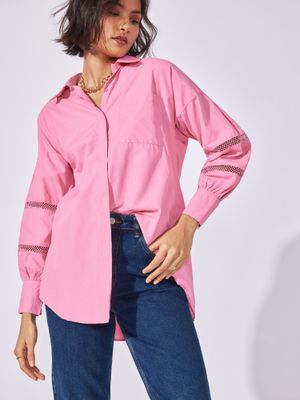 The Label Life Shirts & Blouses : Buy The Label Life Pink Yoke Lace ...