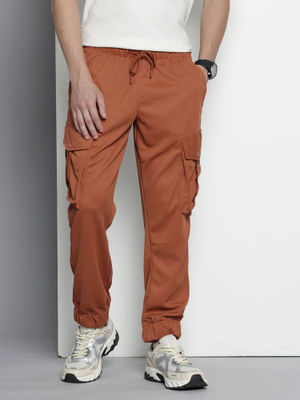 Buy The Indian Garage Co Rust Men's Relaxed Fit Textured Mid-Rise ...