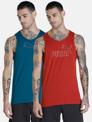 Puma Tanks : Buy Puma Slub Mens Red And Blue Tank Top (pack Of 2 ...