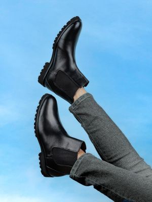 Buy La Botte Men Black Solid Chelsea Boots (EURO 40) Online