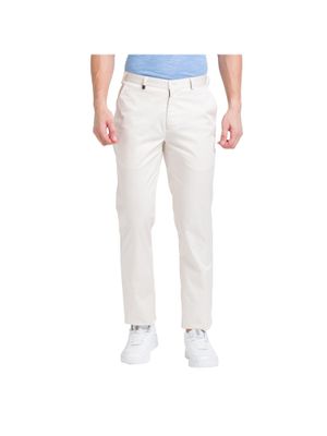Buy Park Avenue Super Slim Fit Solid Light Fawn Trouser Online