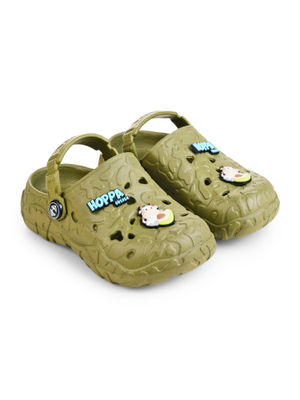 Buy HOPPA Kids Olive Rock Clogs (UK 3K) Online