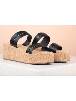 Buy Inc.5 Solid Black Wedges Online
