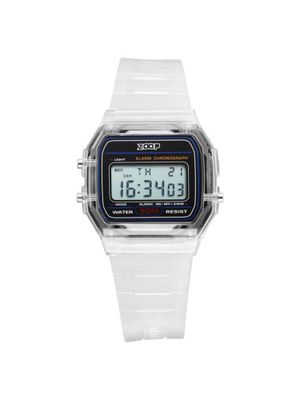 Buy Zoop Unisex Clear Series Black Dial Polycarbonate Strap Digital ...