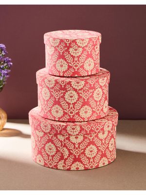 Buy Fabindia Pink Paper Printed Sarkhaab Gift Box Online