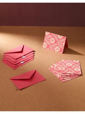 Buy Fabindia Pink Paper Printed Sarkhaab Gift Card Online
