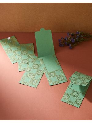 Buy Fabindia Green Paper Printed Sarkhaab Envelope Online
