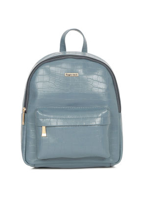 Buy Fastrack Vintage Blue Croc-Textured Backpack For Women Online