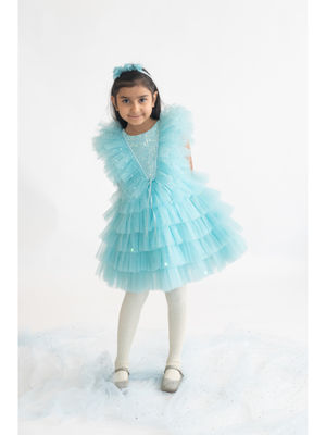 Buy A Little Fable Blue Regalia Dress (6-12 Months) Online