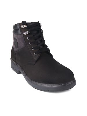 Buy Red Chief Black Leather Casual Boots for Men Online