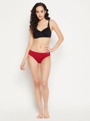 Clovia T-Shirt : Buy Clovia Non-padded Non-wired Full Cup Balconette Bra In Black - Lace Black ...