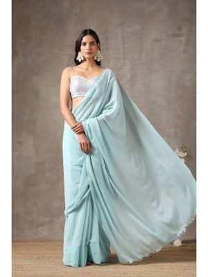 Buy Swtantra Dull Silver Sequin Blouse Online