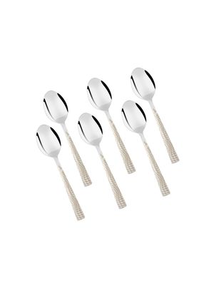 Buy FNS Montavo by Lush Laser Design Stainless Steel Dinner Spoons Set ...