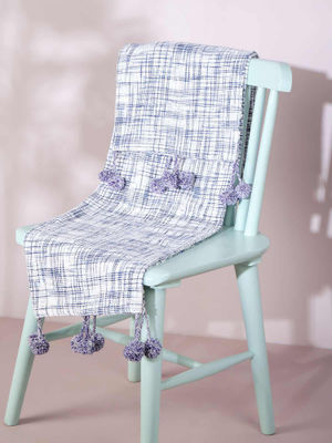 Buy Freedom Tree Indigo Day Tweed Pure Cotton And Viscose Navy Throw ...