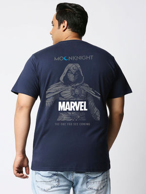 Buy Bewakoof Official Marvel Merchandise Men Navy Blue Marvel's Moon ...