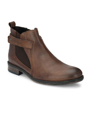 Delize Chelsea Boots : Buy Delize Solid Brown Chelsea Boots Online ...