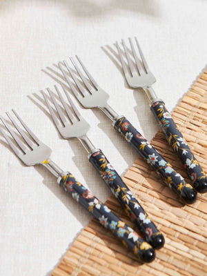 Chumbak Cutlery : Buy Chumbak Pixel Paisley Meal Fork Charcoal (Set of ...