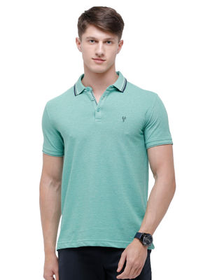 Buy Classic Polo Men Cotton Solid Half Sleeve Slim Fit Polo Neck ...